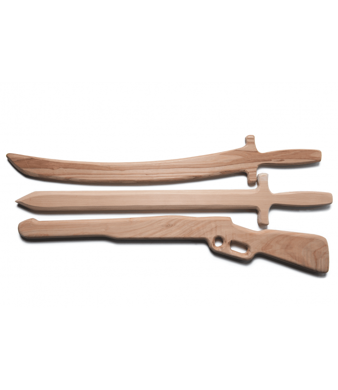 Camphor Laurel Wooden Toy Swords, Handmade, Lightweight, Outdoor Play,
